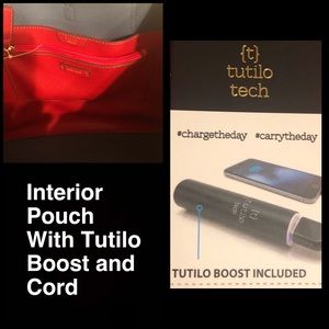 Tutilo | Bags | Tutilo Tech Red And Blue Charging Tote | Poshmark